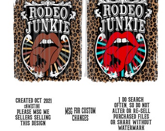 Rodeo Junkie Cowboy Beer Sublimation Designs Downloads Png | Etsy