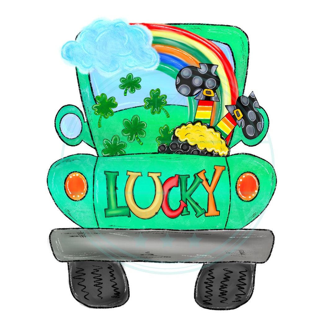 St Patricks Day Clipart Png Truck, Sublimation Designs Downloads, Lucky ...