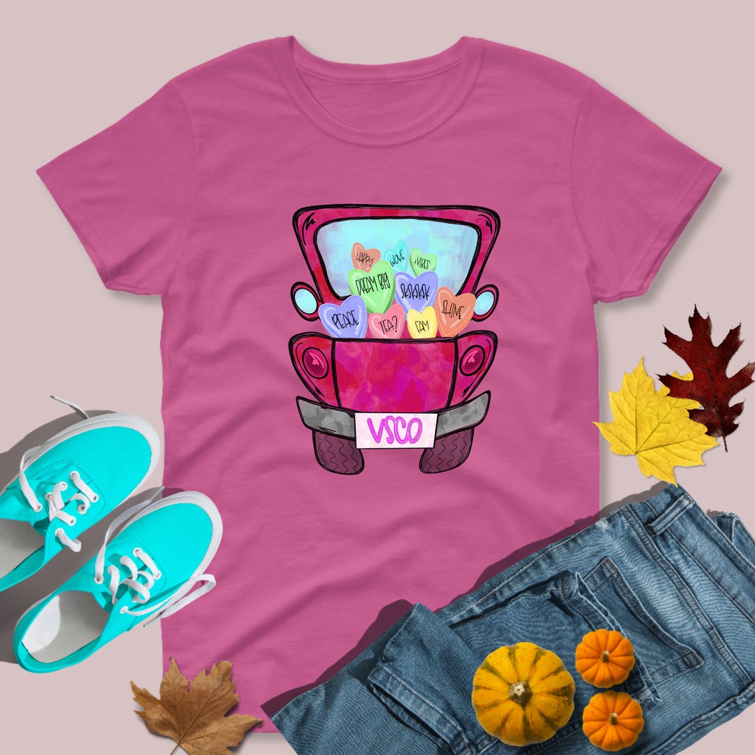 Valentine Clipart Sksksk VSCO Candy Heart Truck Png #1, Sublimation ...