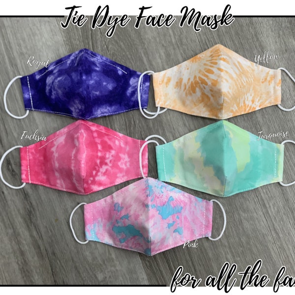 Tie Dye Face Mask - Etsy