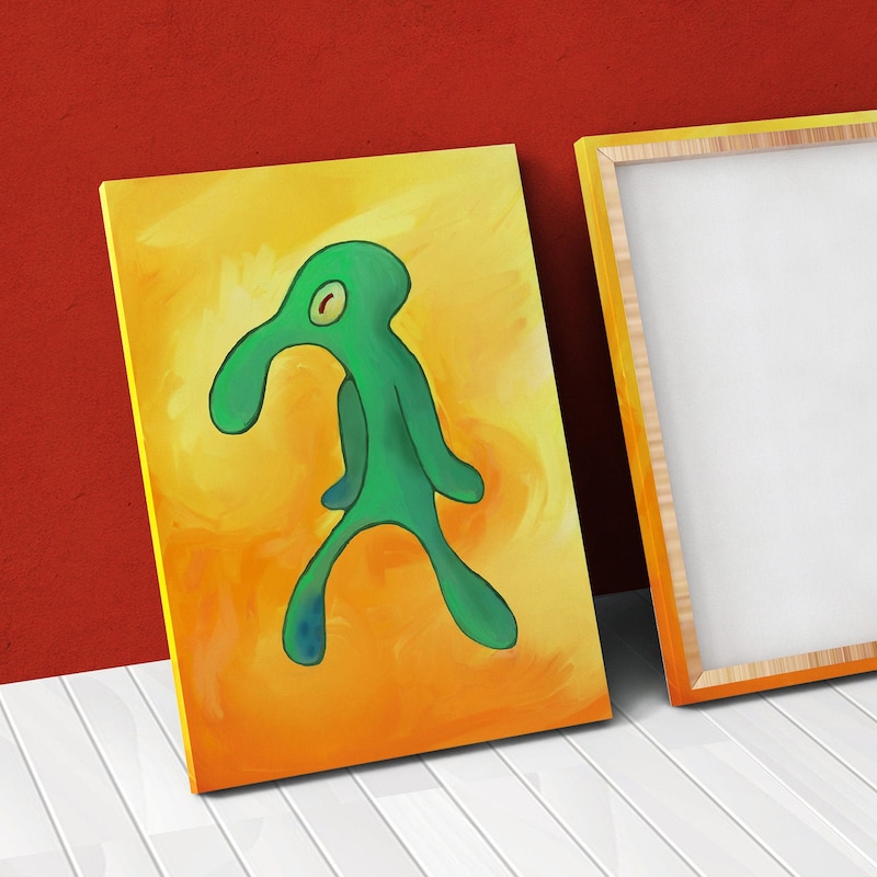 Squidward Painting - Etsy