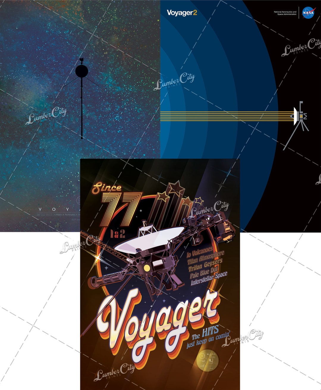 NASA Posters: Voyager Poster Series JPL Exoplanet Space Travel Gift ...