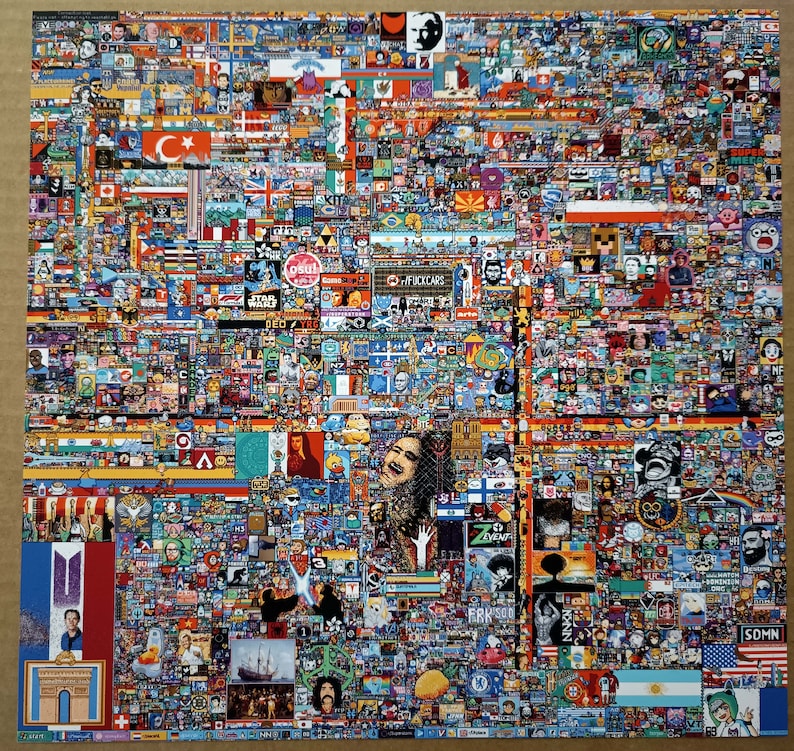 Reddit R/place 2022 Poster 36x36 24x24 - Etsy
