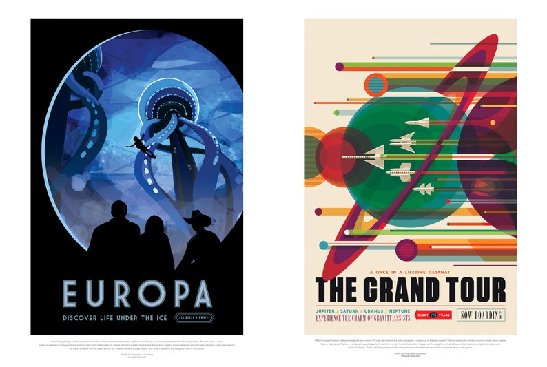NASA Posters: Space Tourism Exoplanet Poster Series Space | Etsy