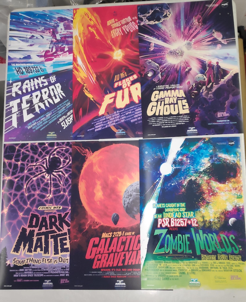 NASA Galaxy of Horrors Posters Full Set 9 Prints 13" X 19" - Etsy
