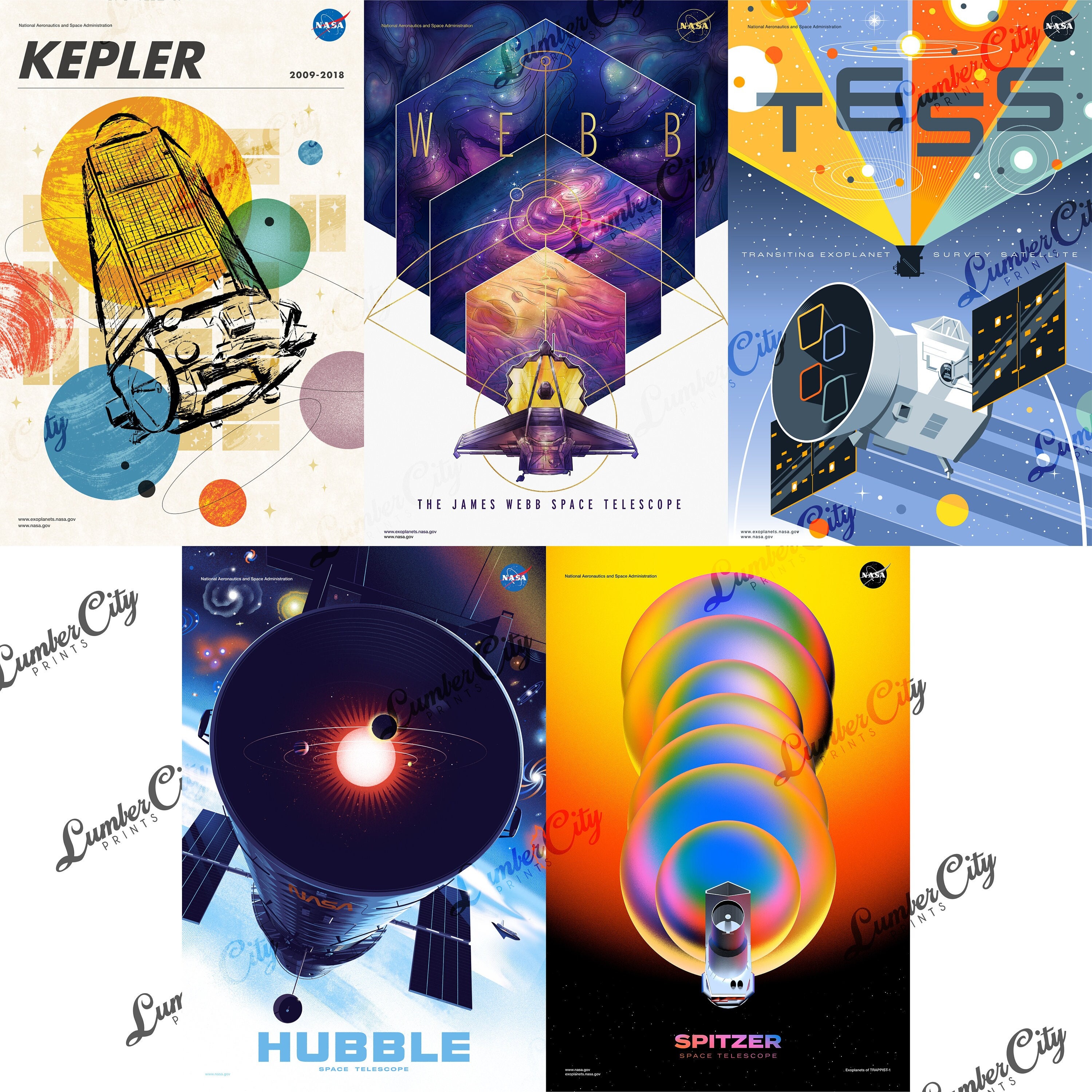 NASA Posters: Space Telescope Poster Series JPL Exoplanet - Etsy