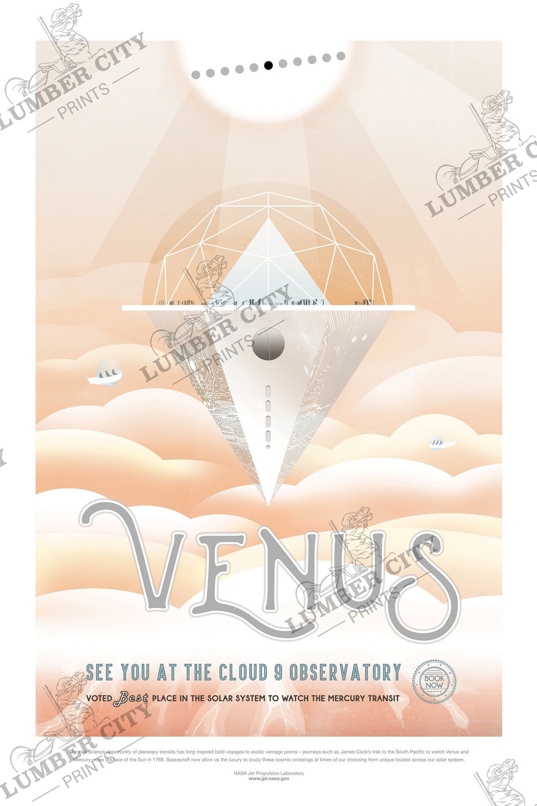 Venus: NASA Poster Space Tourism Exoplanet Poster Series Space Travel ...