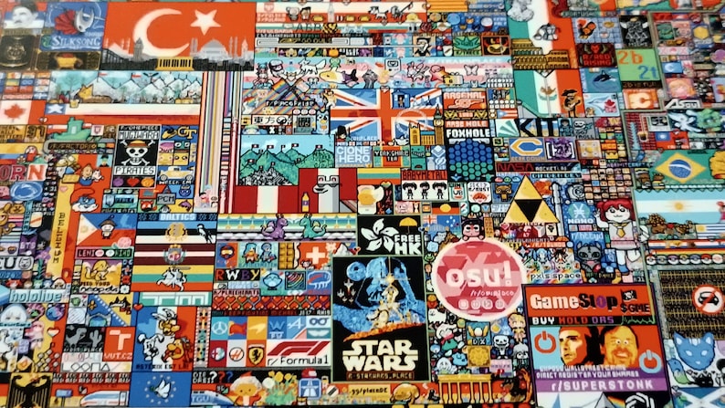 Reddit R/place 2022 Poster 36x36 24x24 - Etsy