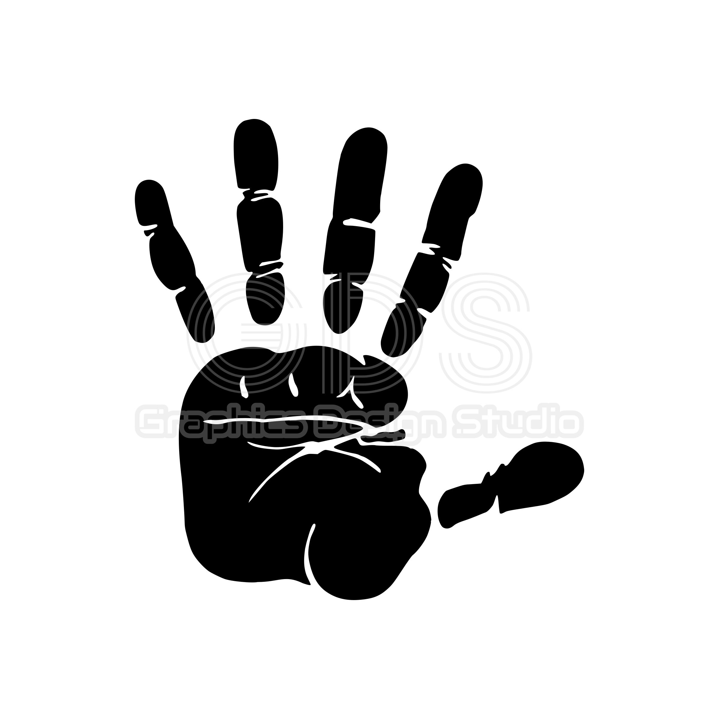 Digital Art & Collectibles Drawing & Illustration Handprint SVG Hand ...