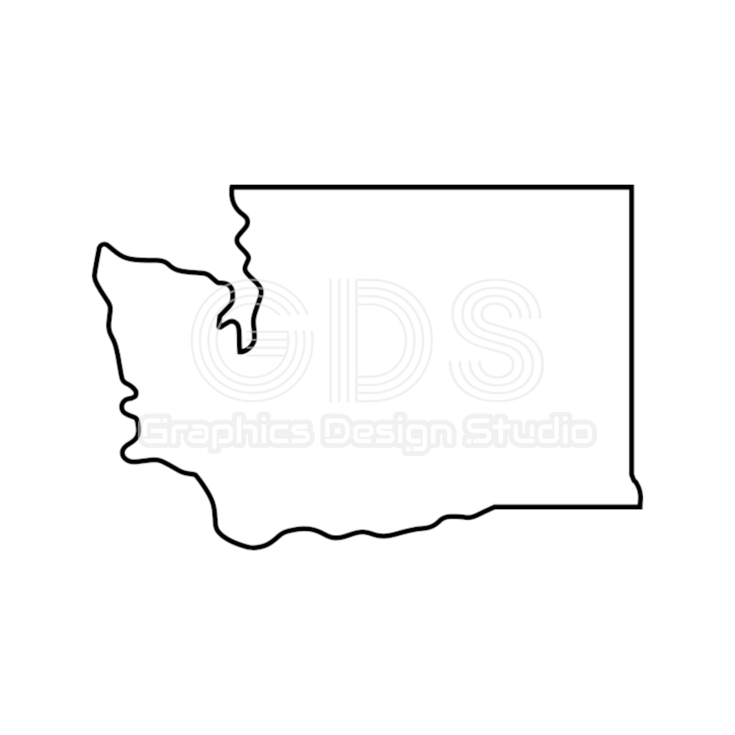 Art & Collectibles Clip Art 12 Designs Cameo Cricut Washington State ...