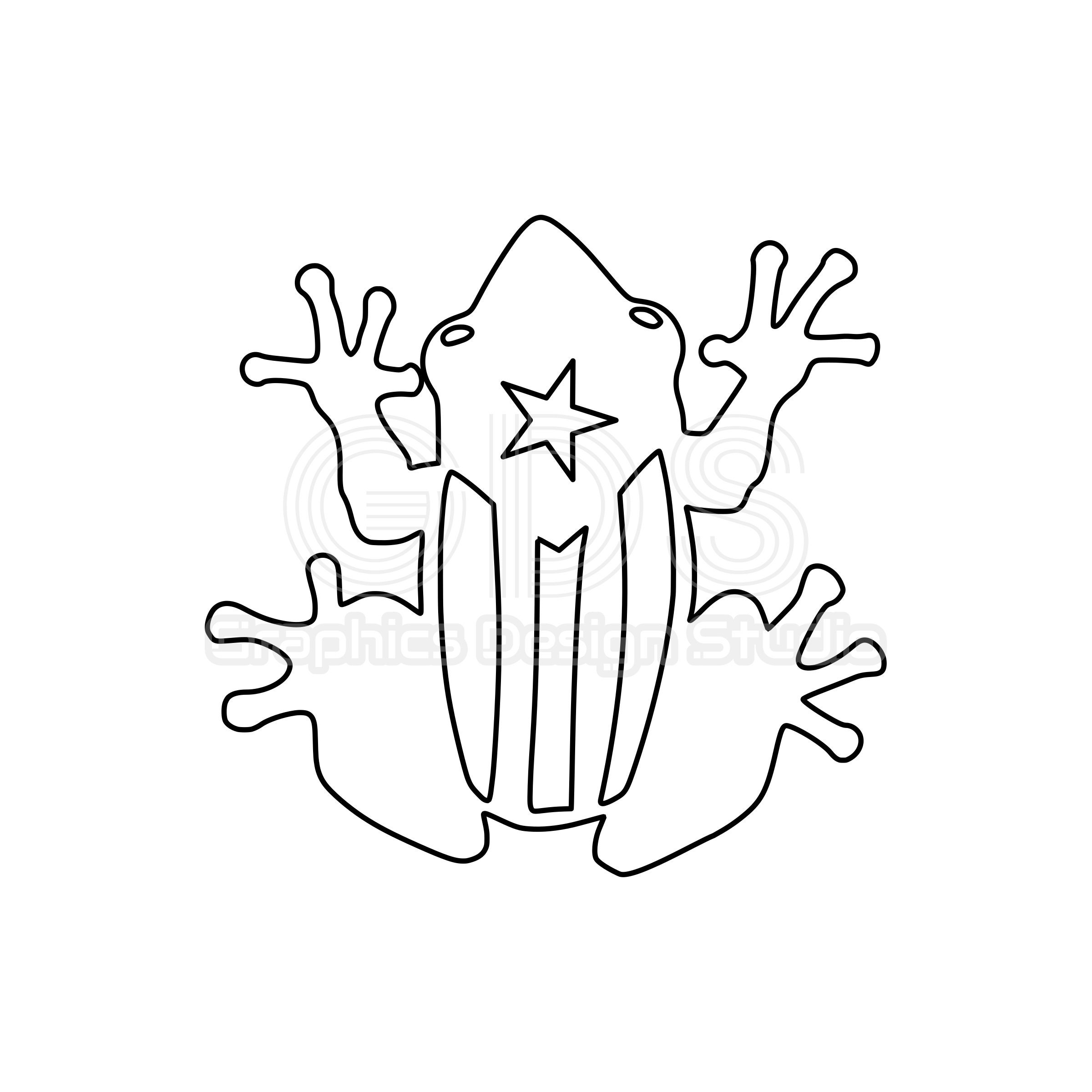Puerto Rico Frog Svg Puerto Rico Flag Coqui Svg Outline | Etsy España