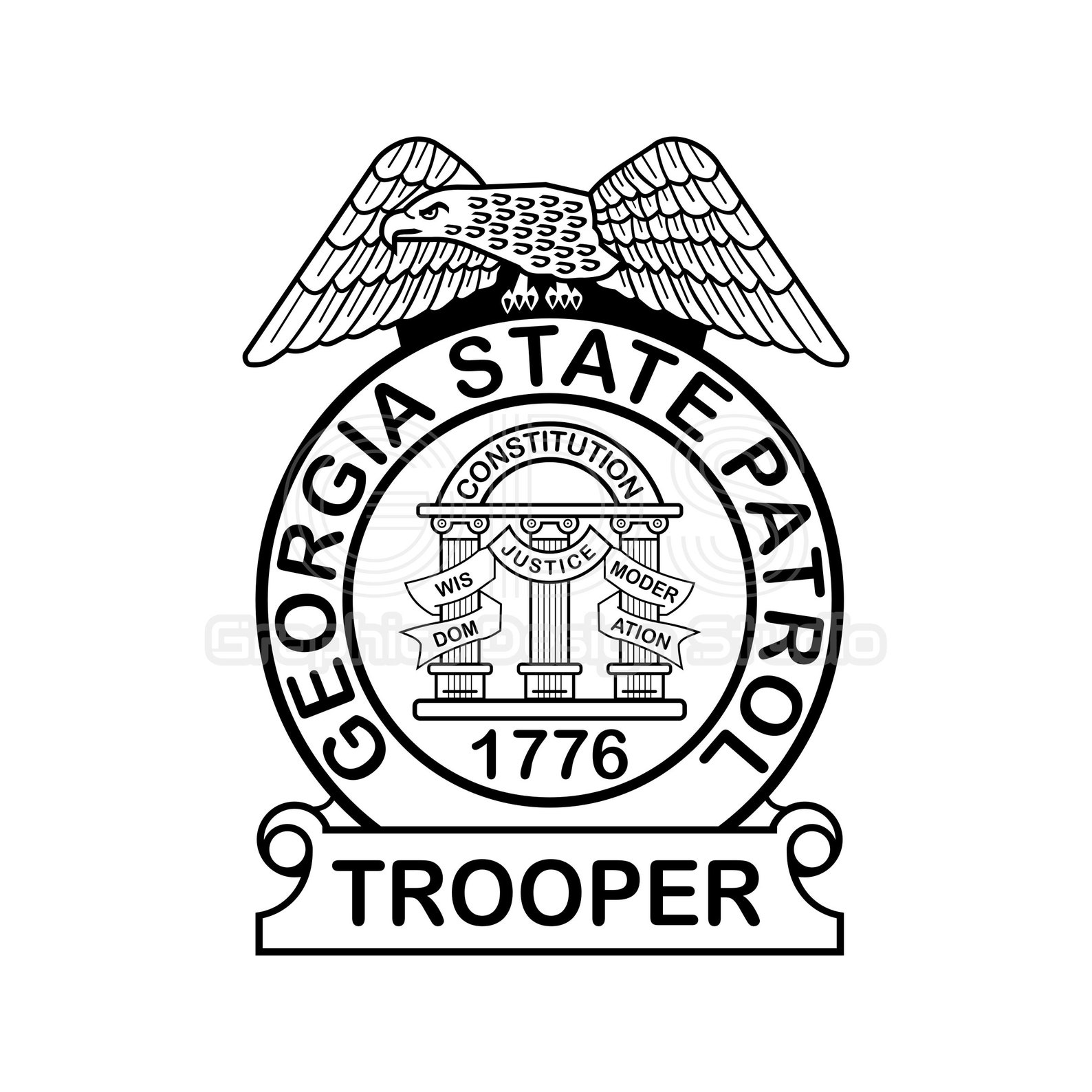 Georgia Svg Highway Patrol Svg State Patrol Svg Trooper | Etsy