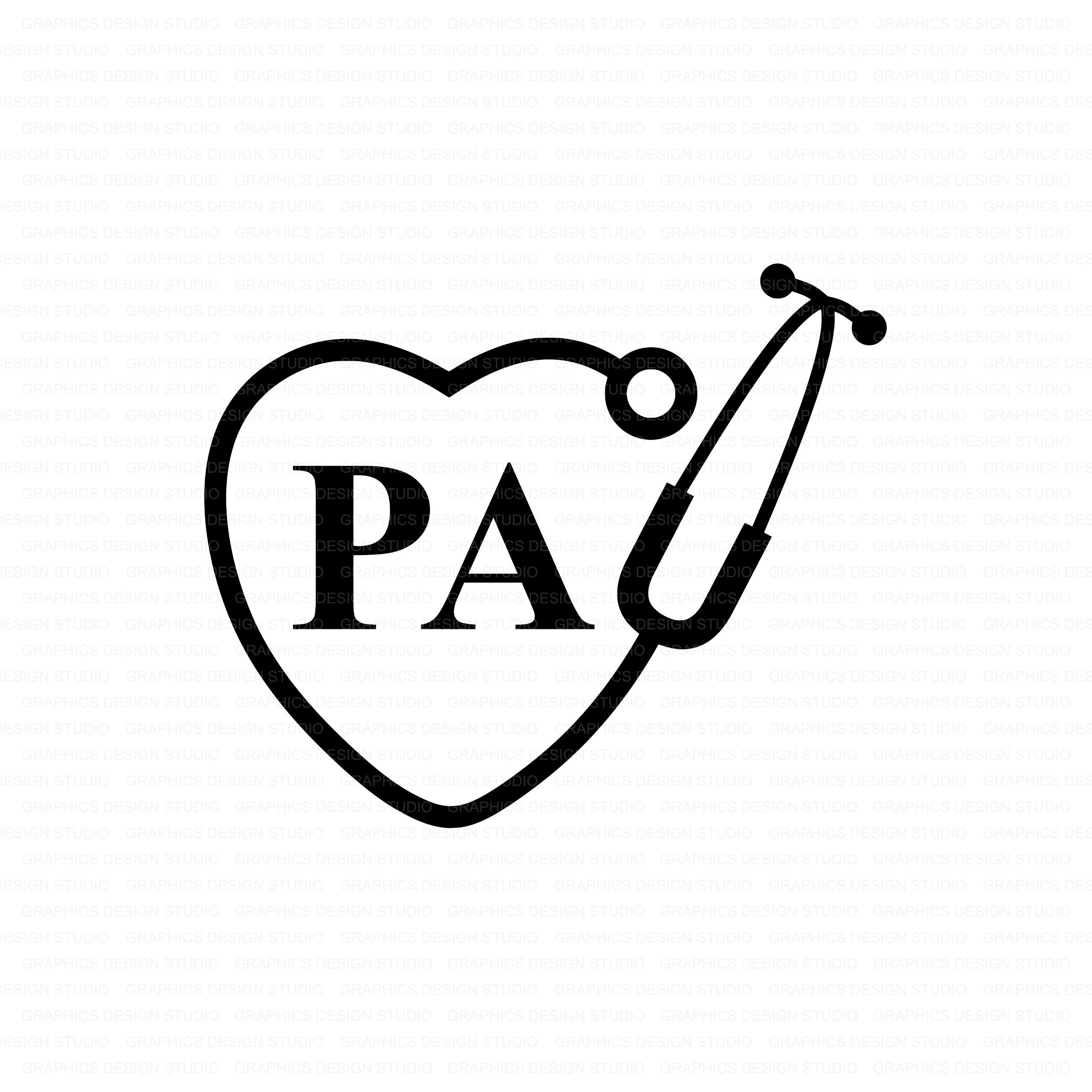 Physician Assistant SVG PA Svg Heart Stethoscope SVG | Etsy