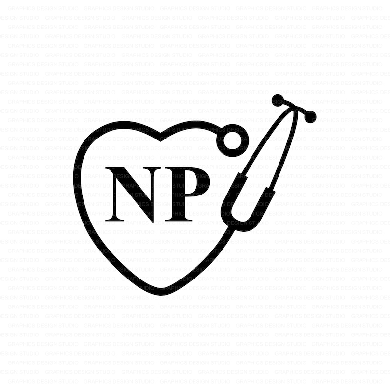 Nurse Practitioner SVG NP Svg Heart Stethoscope SVG Vector | Etsy