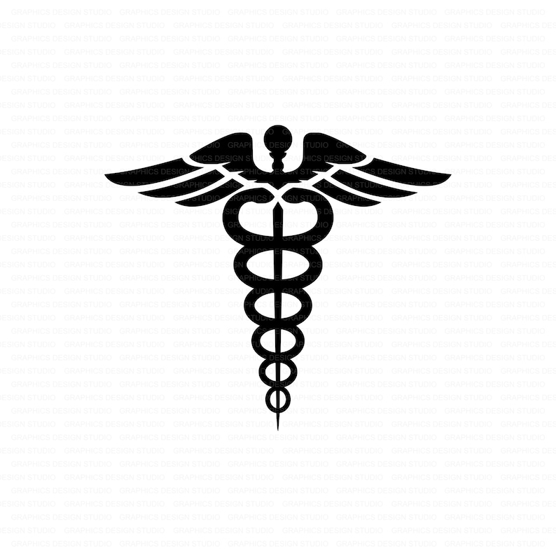 Símbolo médico Caduceus SVG Médico Doctor SVG Estrella de la | Etsy