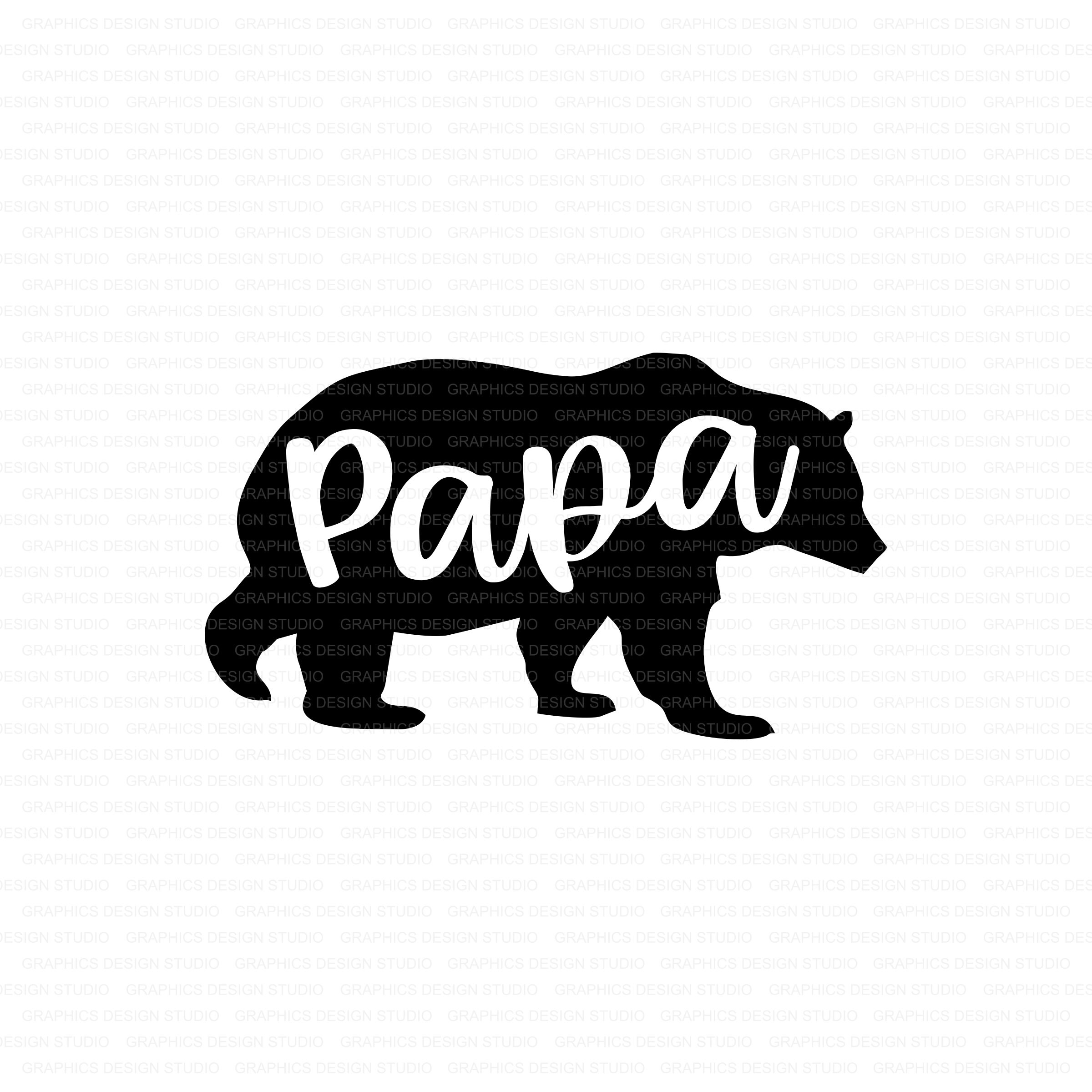 Papa Bear SVG Papa Bear Dad Svg Silhouette SVG Vector Dad | Etsy