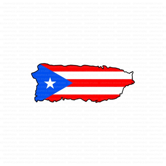 Bandera de Puerto Rico SVG Isla de Puerto Rico Svg Vector | Etsy
