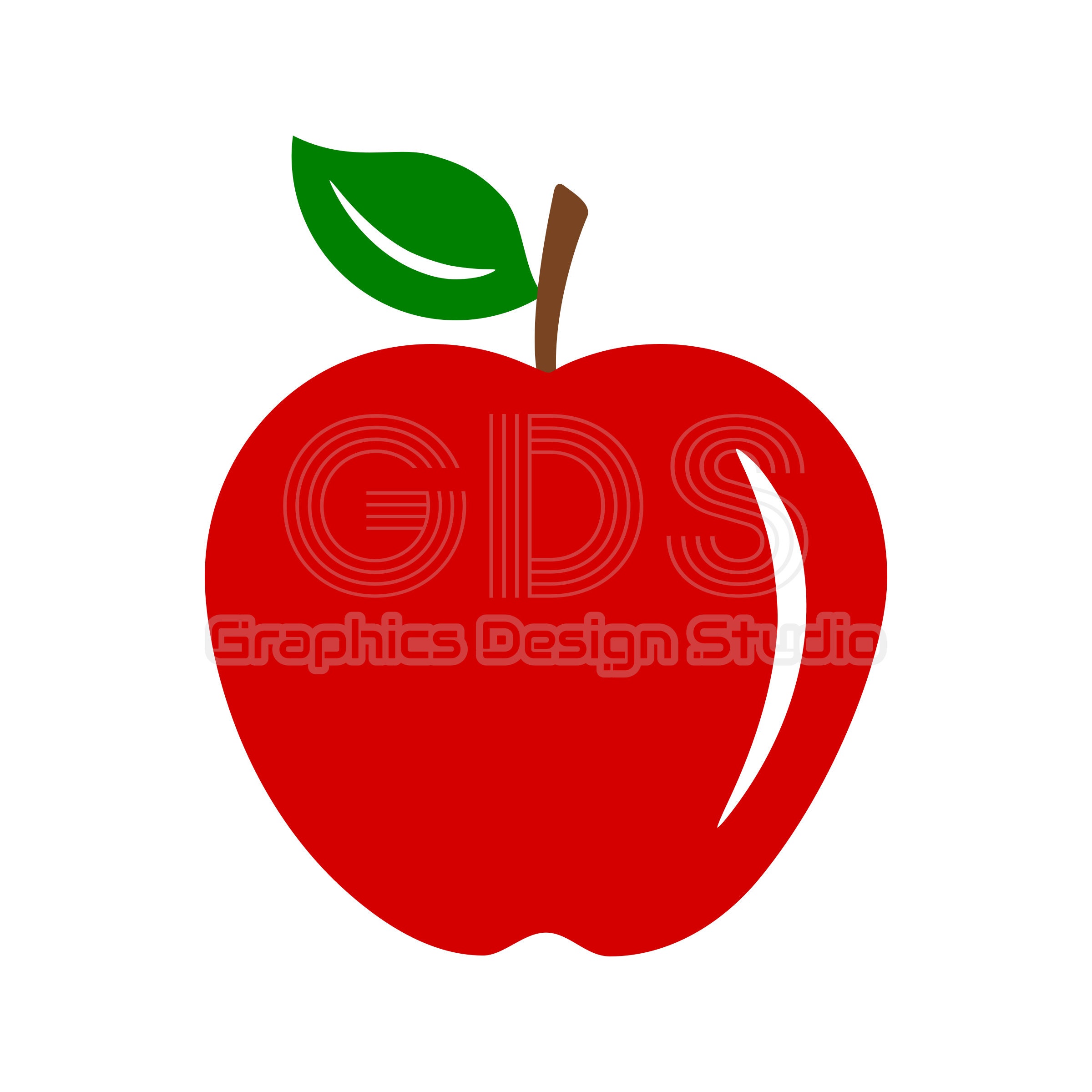 Red Apple Svg Fruit Svg Apple Clipart Teacher Svg School | Etsy