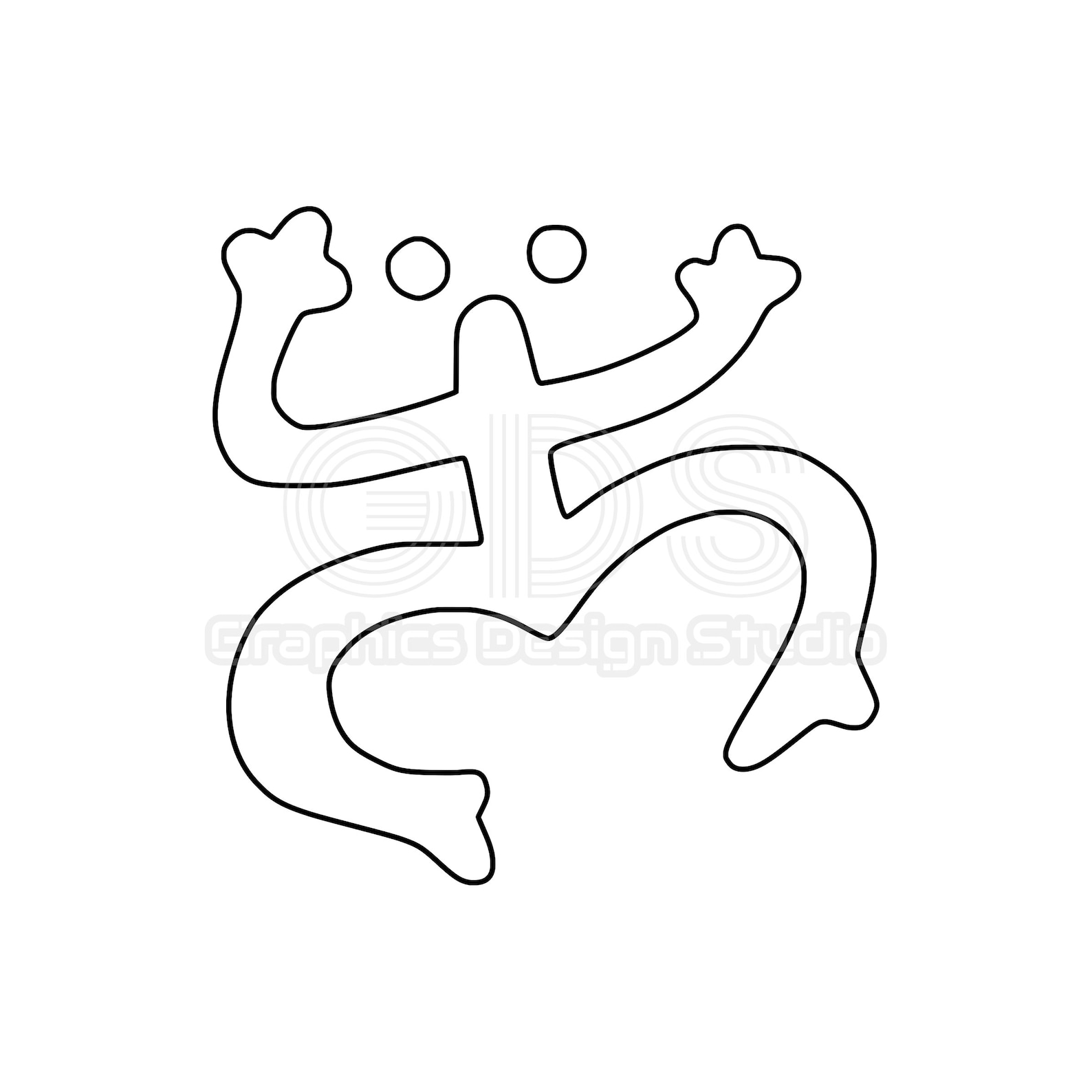 Puerto Rico Svg Taino Frog Outline Silhouette SVG Vector | Etsy