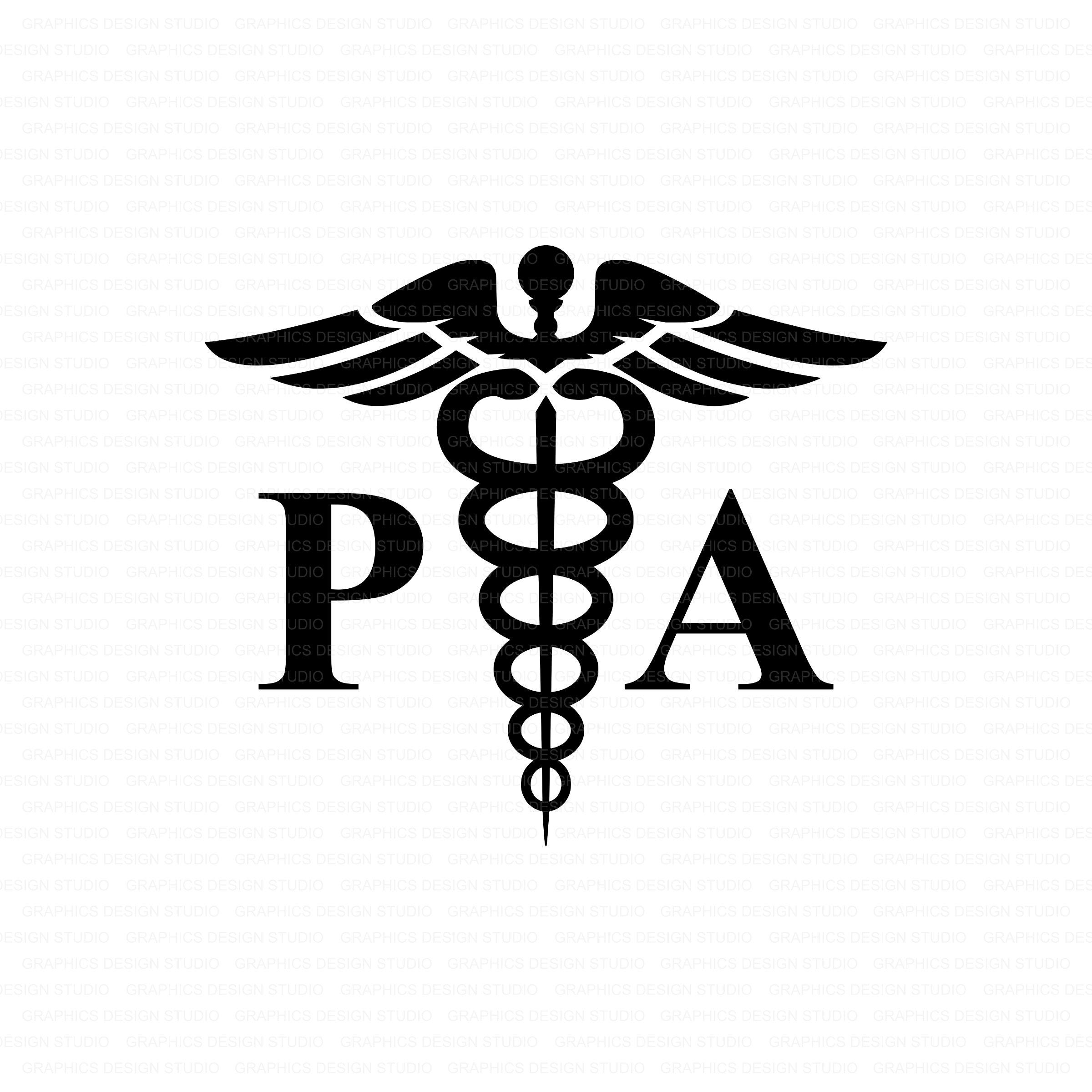 Medical Symbol SVG Caduceus Svg Physician Assistant Svg PA | Etsy