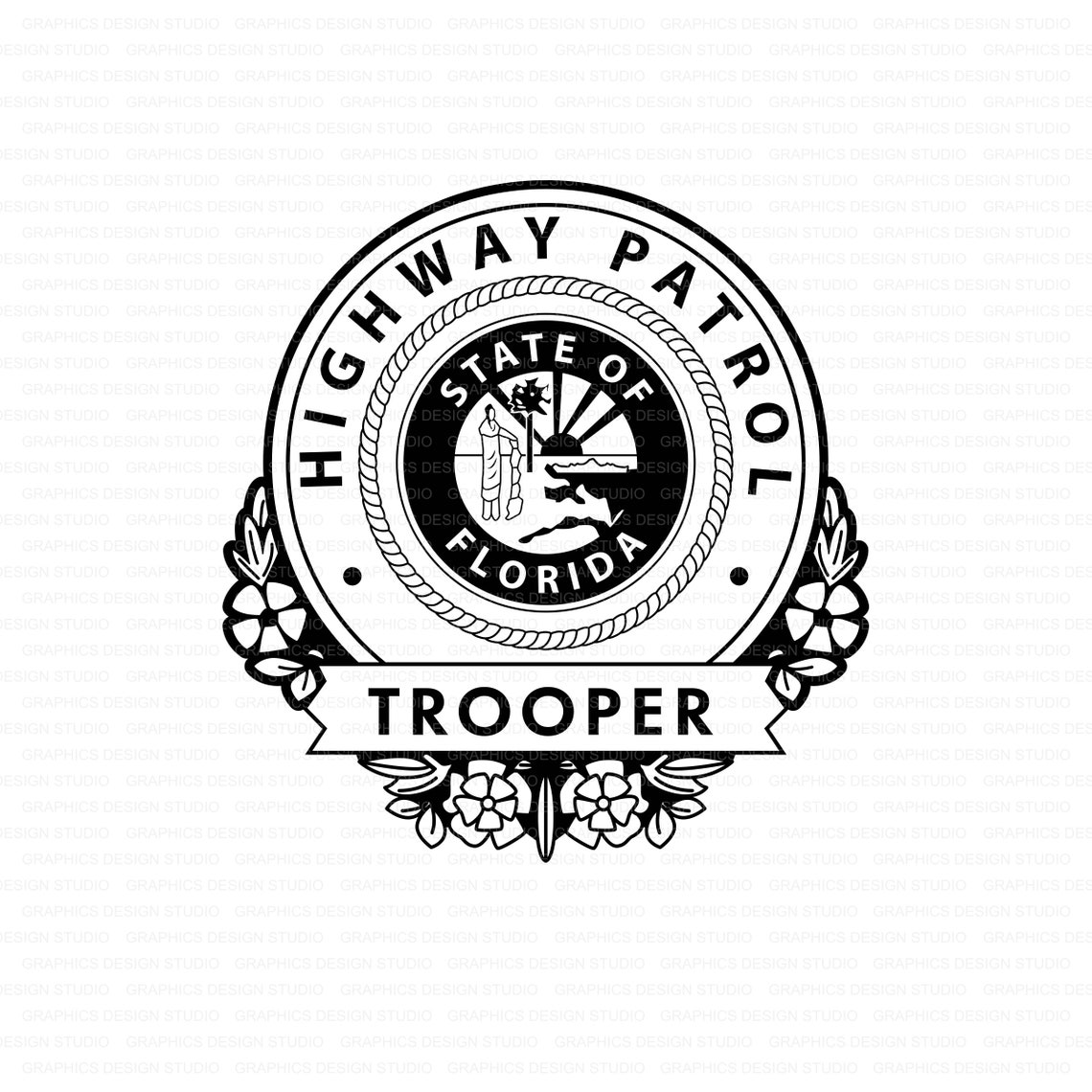 Florida Highway Patrol Badge SVG Trooper Svg Vector File | Etsy
