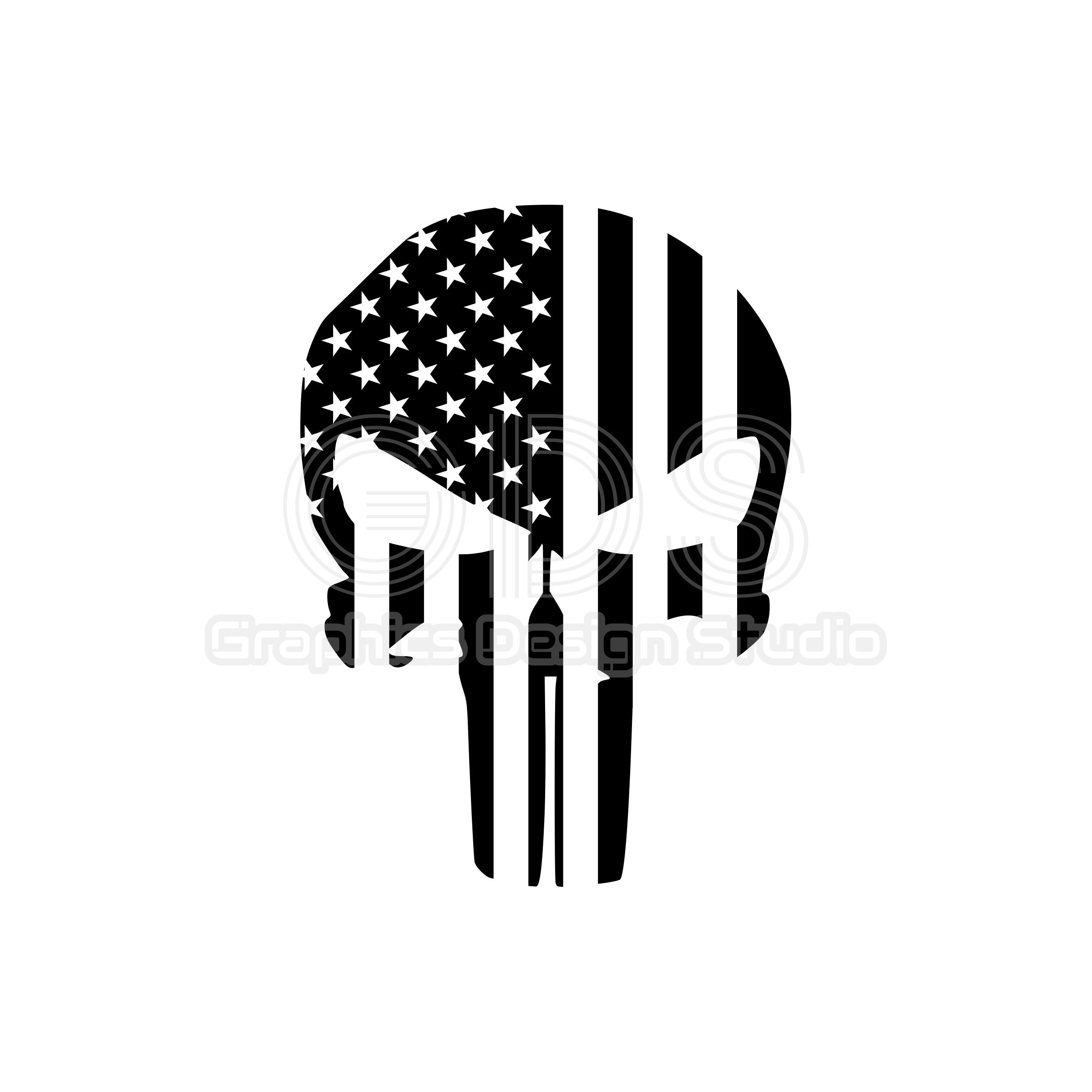 Punisher Skull Flag Svg Flag Punisher Military SVG American | Etsy