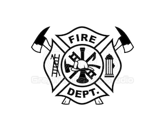 Fire Department Logo Svg | Etsy