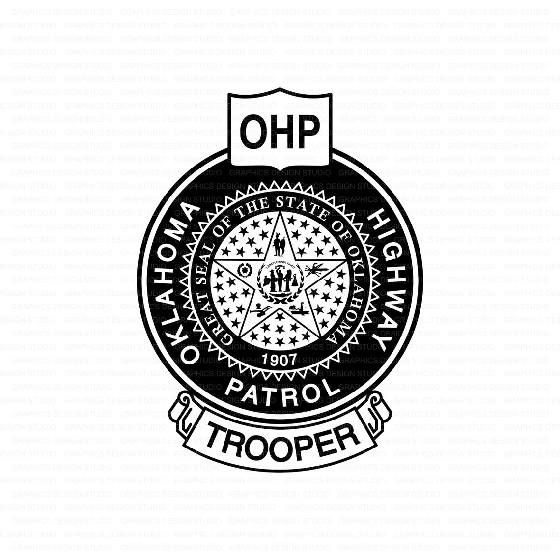 Oklahoma Highway Patrol Svg Trooper Badge Svg Vector File | Etsy