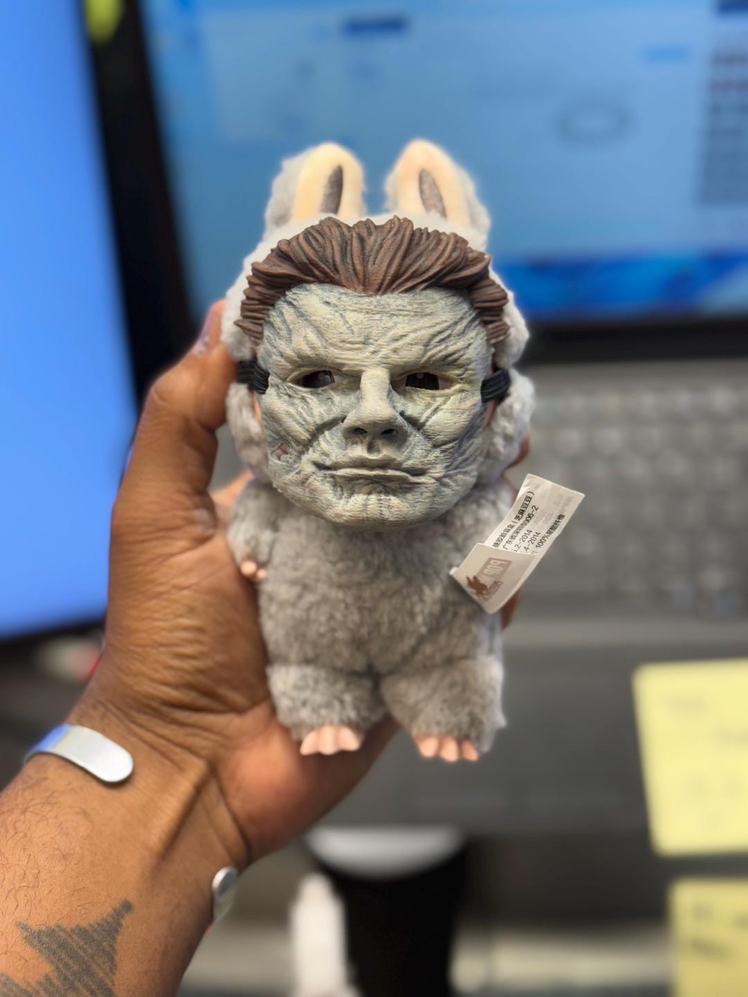 Michael Myers Mask for Labubu – Hand-painted 3D Printed Halloween ...