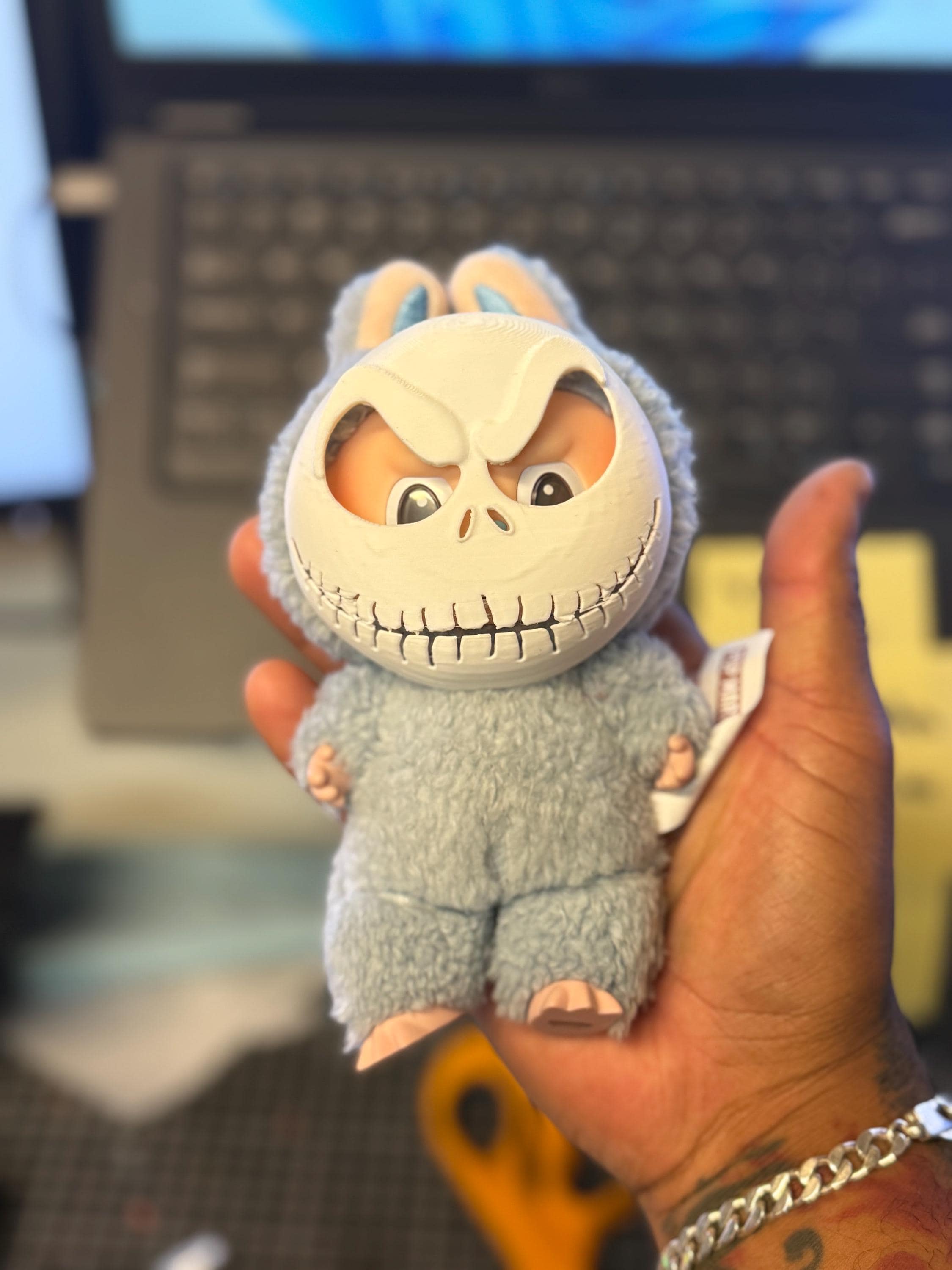 Jack Skellington Mask for Labubu – 3D Printed Halloween Accessory - Etsy