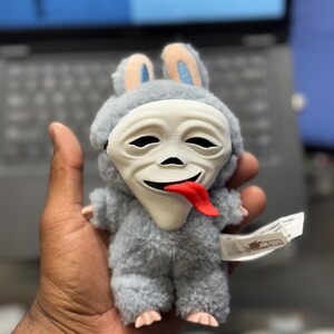 Scary Movie Ghostface Mask for Labubu – Tongue Out Parody Mask, 3D ...