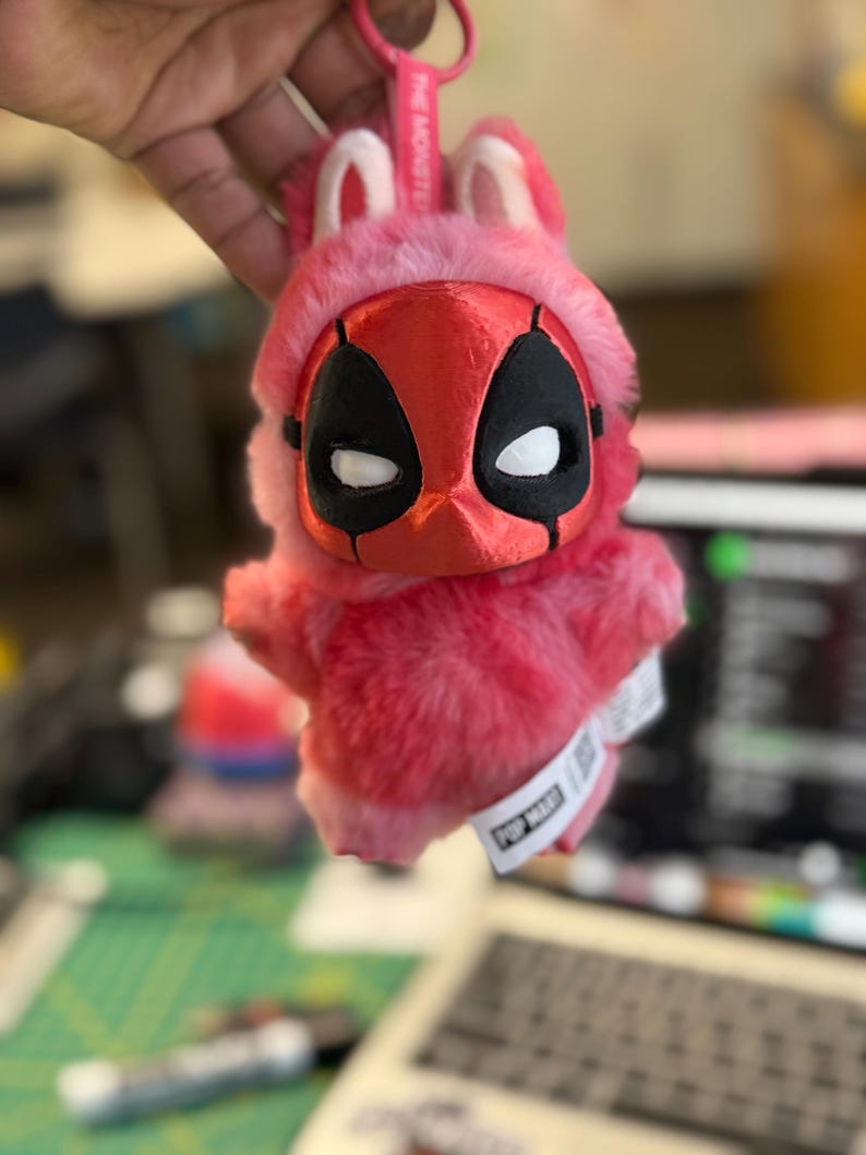 Deadpool Mask for Labubu – 3D Printed Marvel Accessory - Etsy