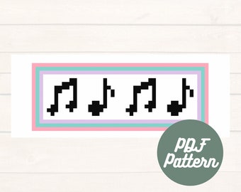 Music Notes Cross Stitch - Etsy