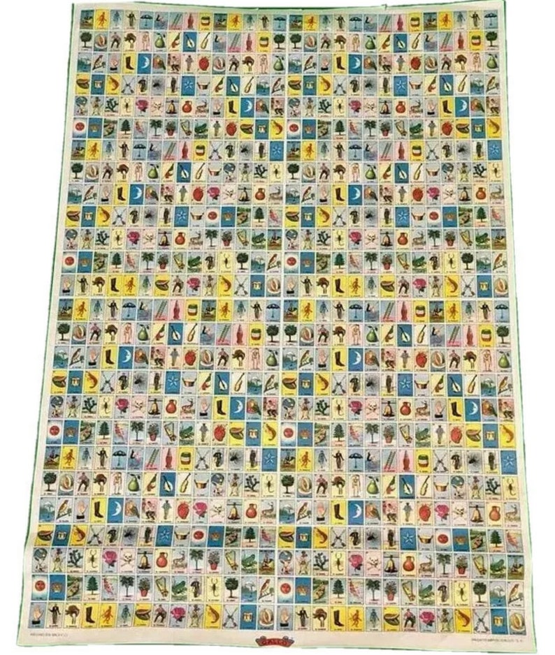 Authentic Mexican Loteria Bingo Chalupa Game Poster Rolls Make | Etsy