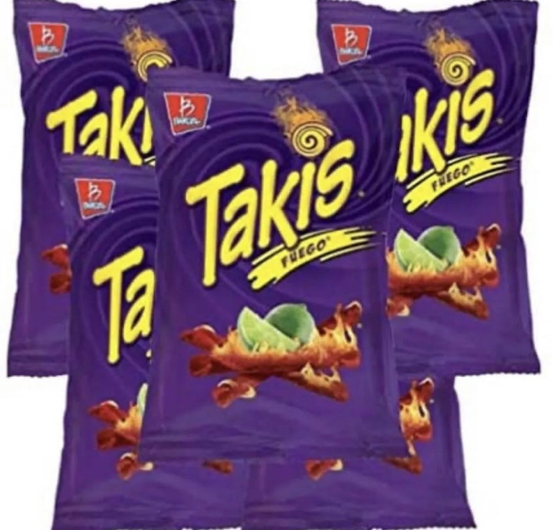 Barcel Takis Fuego 56g Box With 5 Bags Car Shaped Papas Snack - Etsy