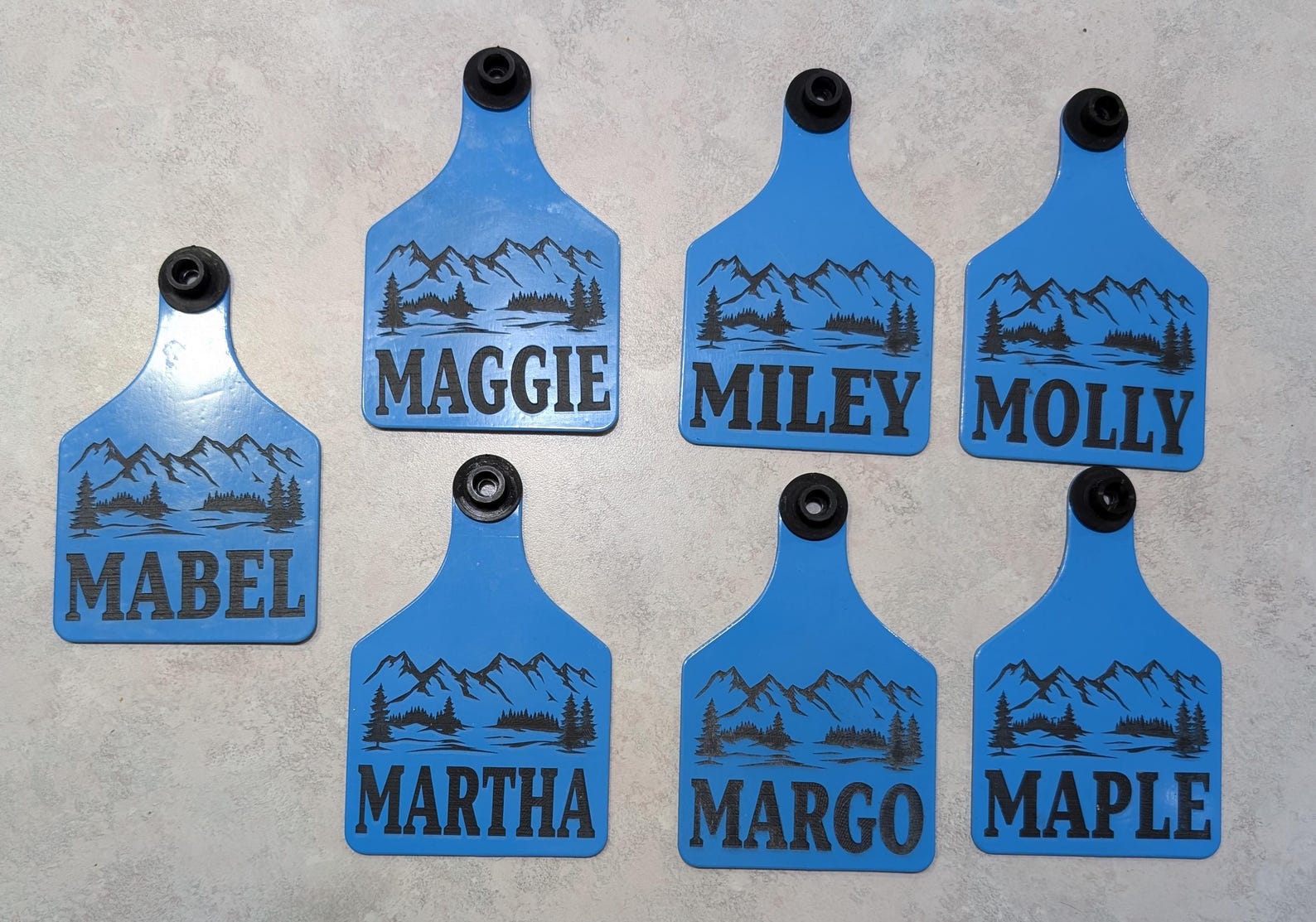 Custom Made Laser-etched Cow Ear Tags - Durable Personalized Ritchey ...