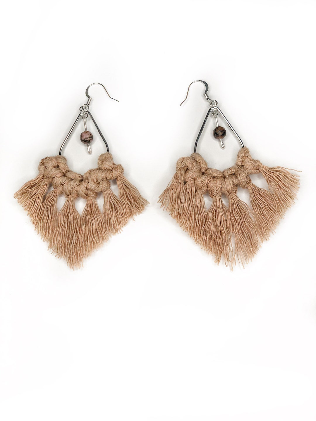 Handmade Macrame Earrings - Etsy