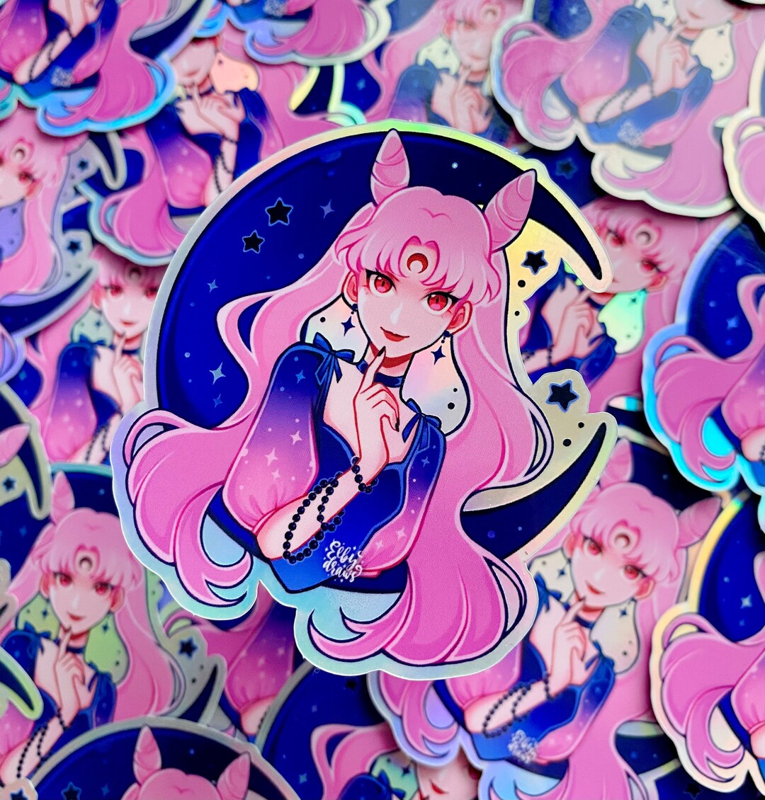 Black Lady/ Magical Girl Holographic Sticker - Etsy