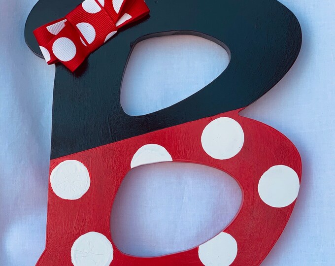 Disney/minnie Mouse Inspired 9" Custom Letters - Etsy