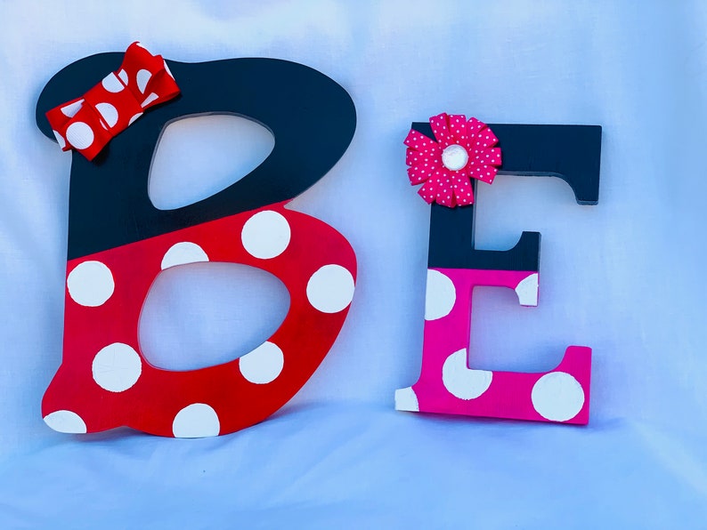 Disney/minnie Mouse Inspired 9 Custom Letters - Etsy