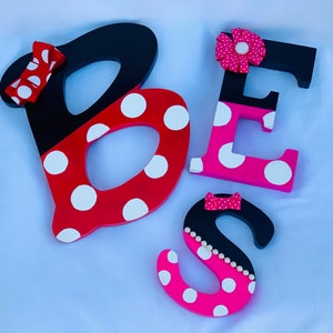Disney/minnie Mouse Inspired 9 Custom Letters - Etsy