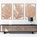 Tropical Leaves Wood Wall Art, 3 Panel Set, Monstera Wooden Leaf Wall ...
