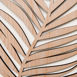 Tropical Leaves Wood Wall Art, 3 Panel Set, Monstera Wooden Leaf Wall ...