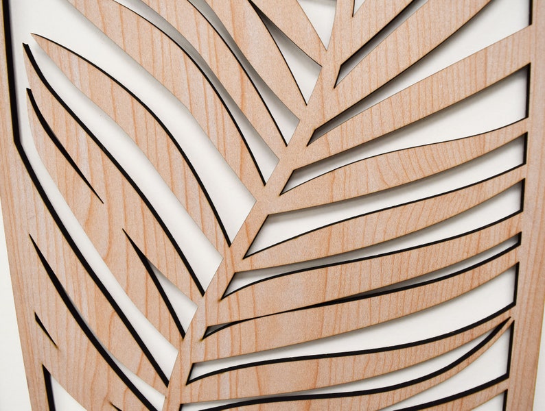 Wood Leaves Wall Art, 3 Panel Set, Monstera Leaf Wall Decor, Tropical ...