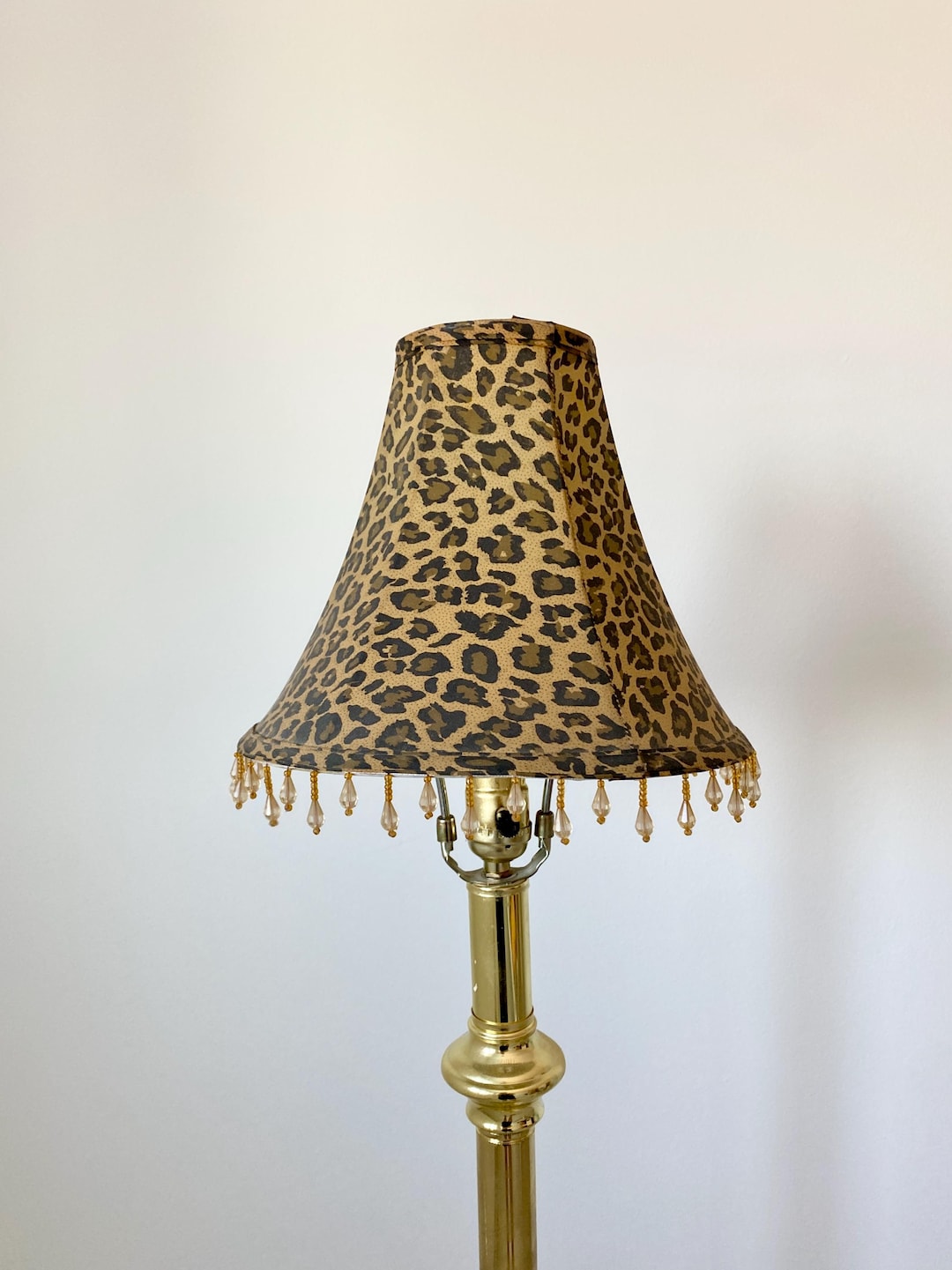 Y2k Vintage Cheetah Print Lampshade | Medium Size Top Screw Lamp Shade ...