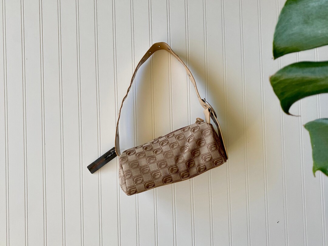 00's Fubu Barrel Purse in Light Brown Grommet Grunge Strap Y2k 2000 ...