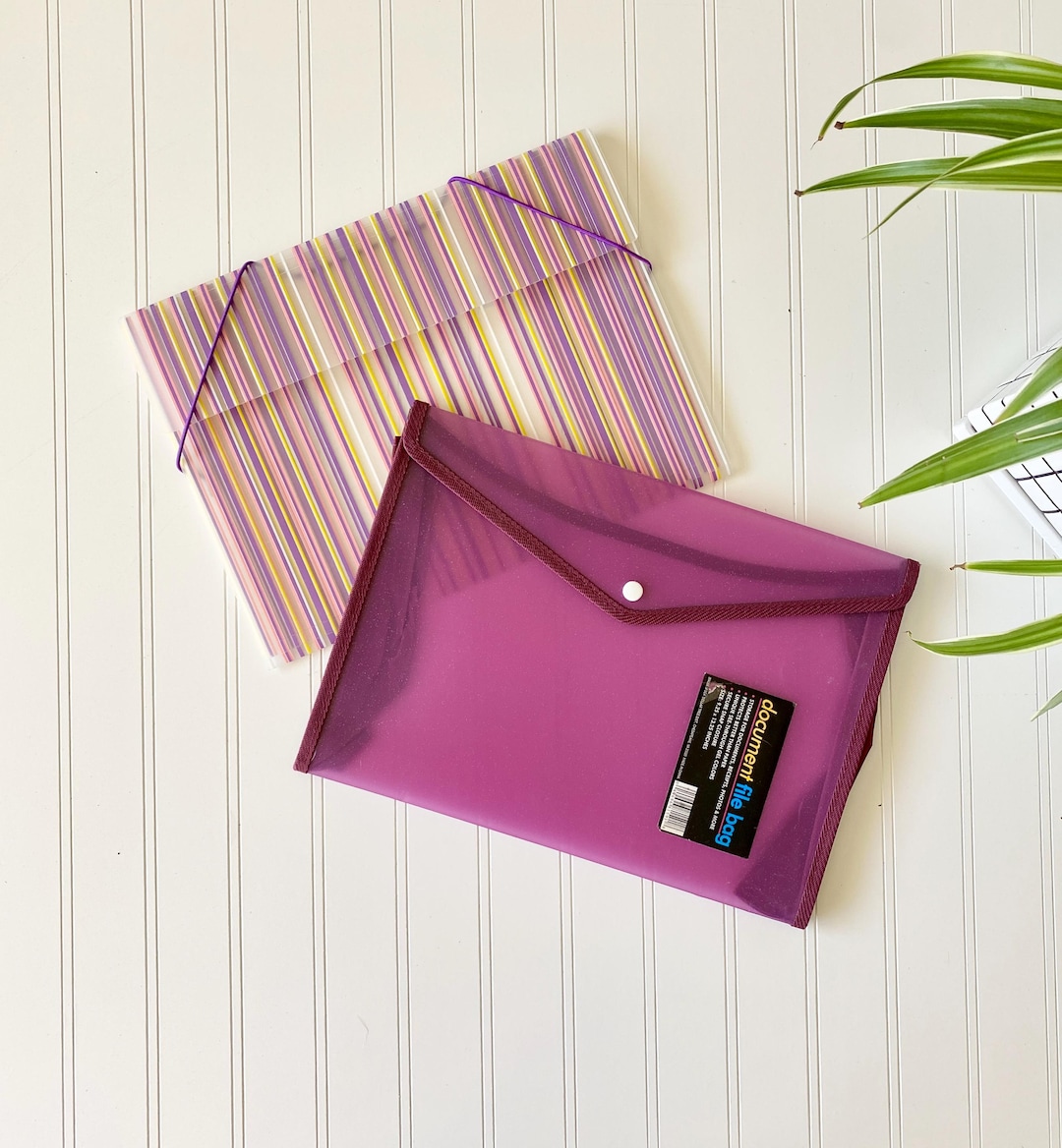 Y2k Plastic Storage Folders | Cute Vintage School or Office Supplies ...