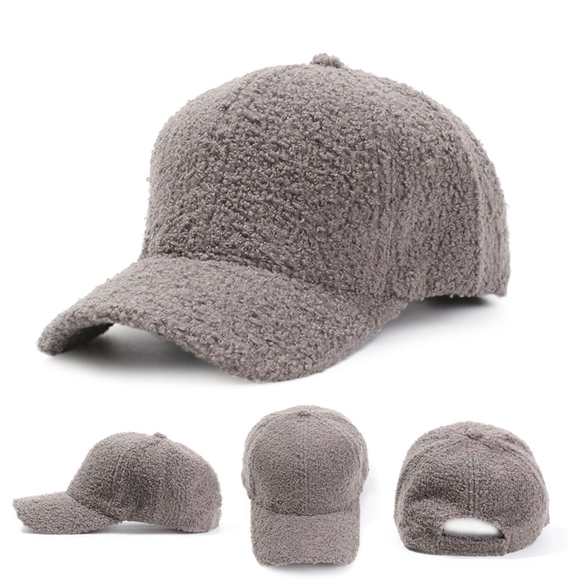 Sherpa Faux Fur Shearling Sherpa Baseball Cap Women Baseball Cap for ...