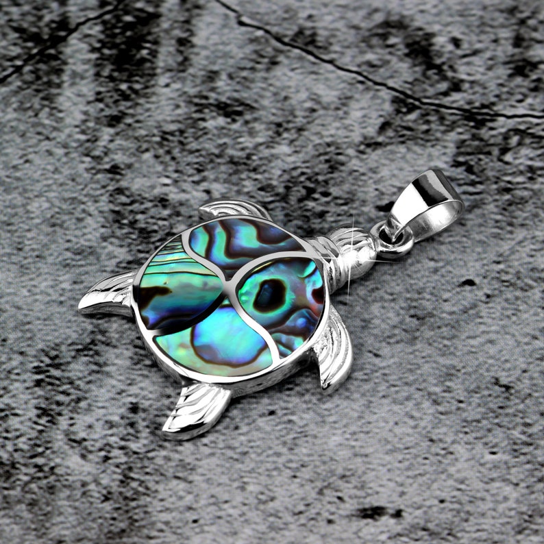 Silvershake Abalone/paua Shell Inlay White Gold Plated 925 | Etsy