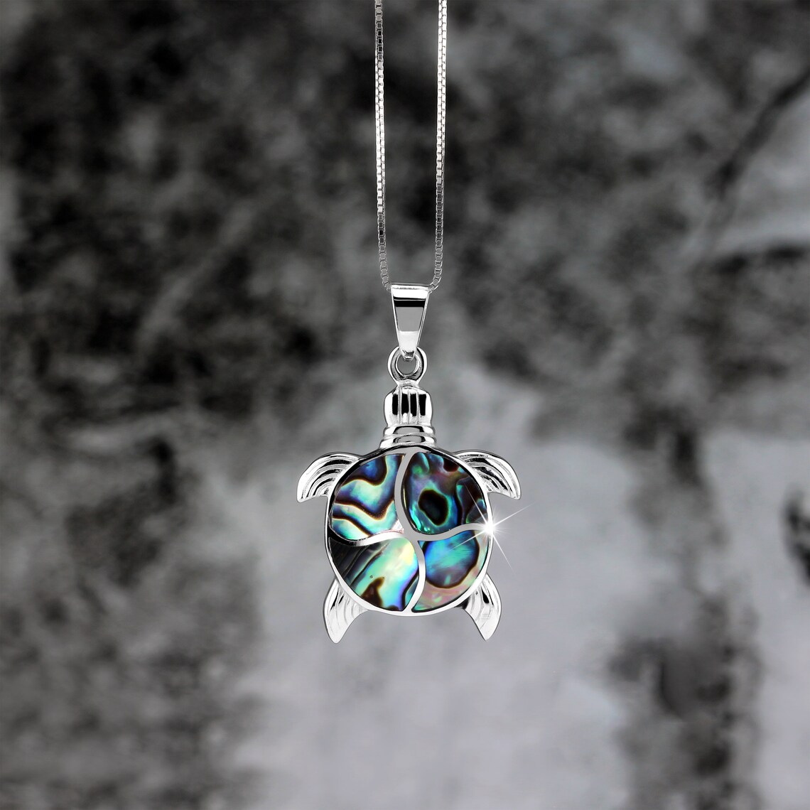 Silvershake Abalone/paua Shell Inlay White Gold Plated 925 | Etsy